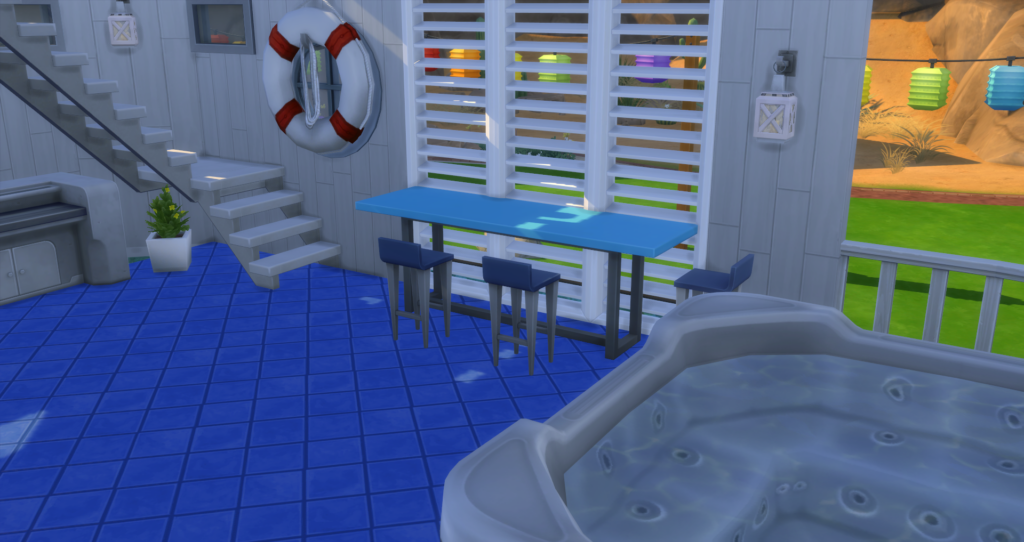 Rainbow House with Boat for Sims 4 ⋆ Violablu ♥ Pixels ♥