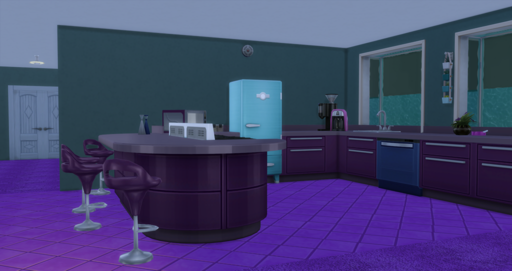 Rainbow House with Boat for Sims 4 ⋆ Violablu ♥ Pixels ♥