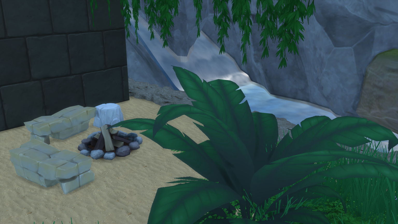 Cave Campsite for Sims 4 ⋆ Violablu ♥ Pixels ♥