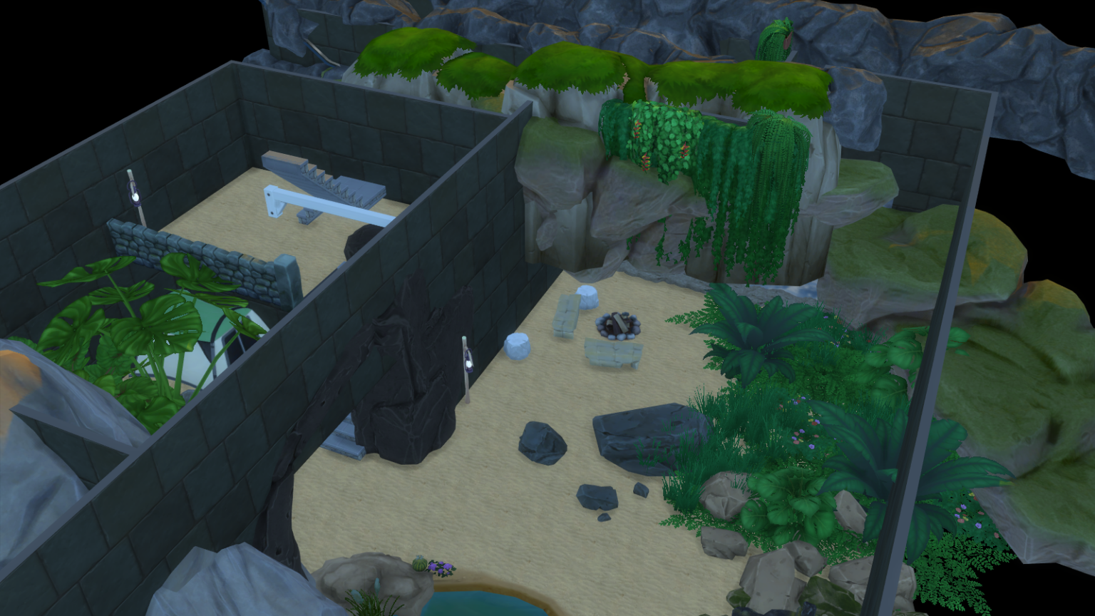 Cave Campsite for Sims 4 ⋆ Violablu ♥ Pixels ♥
