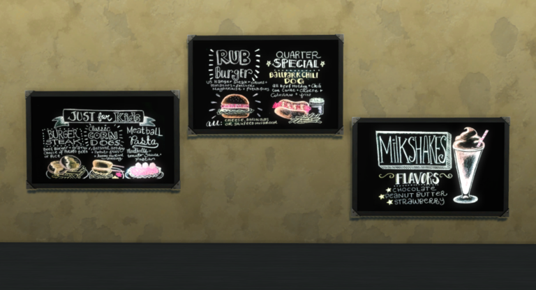 36 Chalkboard Signs for The Sims 4 ⋆ Violablu ♥ Pixels ♥